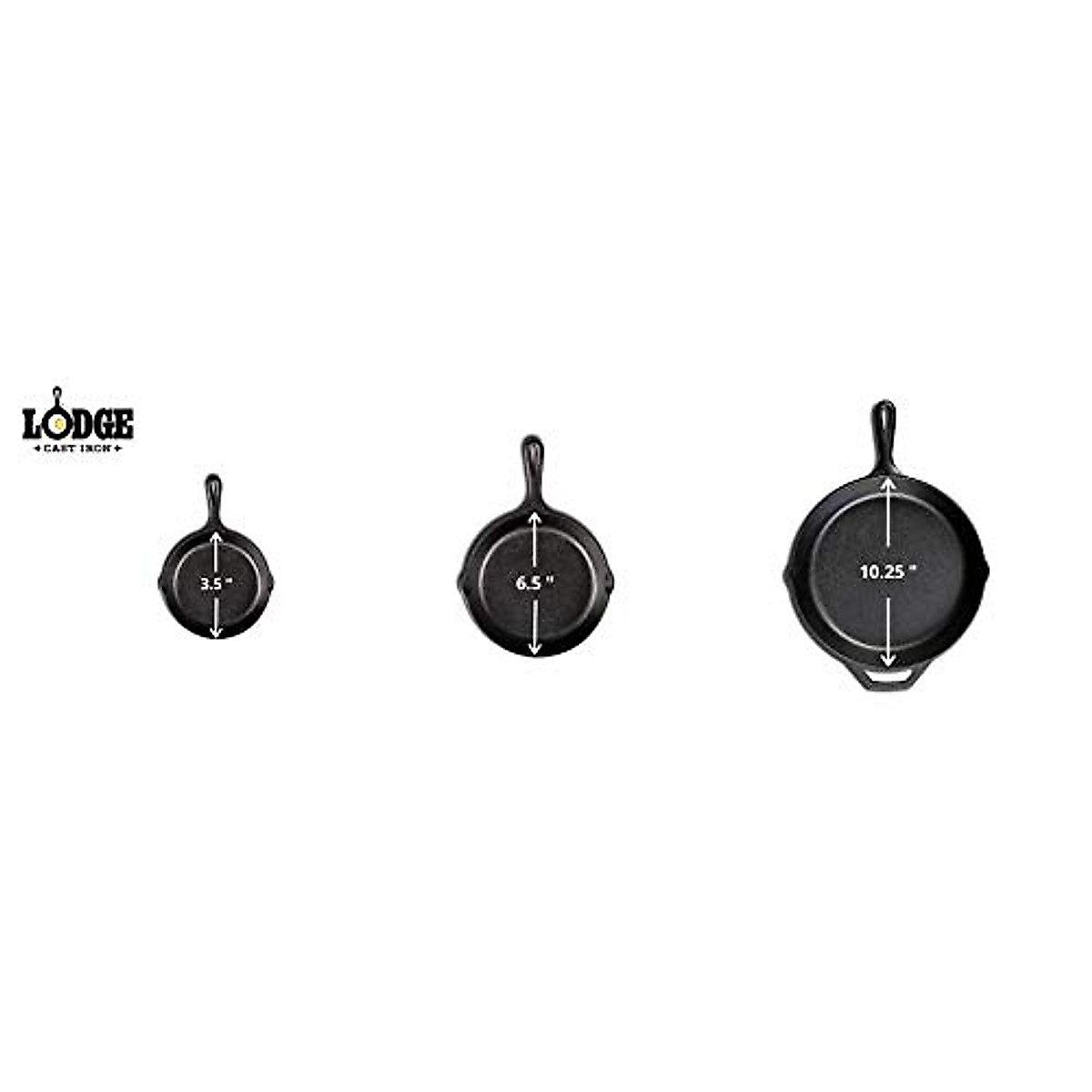 Lodge Pre-Seasoned 3.5-Inch Cast Iron Skillet Set for Side Dishes or Desserts (Set of 4)