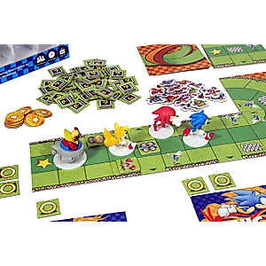 Sonic The Hedgehog Crash Course Board Game – Fast Racing Game by IDW Games for 2-4 Players, Ages 8+ – Build-as-You-Play Tracks, Collect Chaos Emeralds, Fun Family Game, Pre-Painted Miniatures