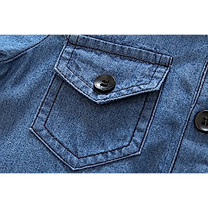 Ding-dong Baby Boy Girl Summer Jeans Denim Short Sleeve Romper(18-24M)