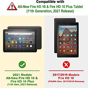 Case for All-New Amazon Fire HD 10 and Fire HD 10 Plus Tablet (11th Generation 2021 Release), Durable Shockproof Protective Cover with Auto Wake/Sleep，Bald Eagle