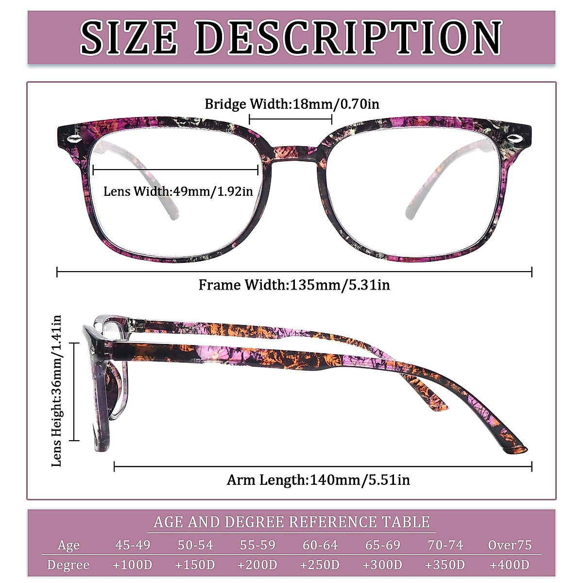 STASTEND 5 Pack Reading Glasses Blue Light Blocking for Women,Computer Readers with Spring Hinge (Multicolor-C4, 2.5, multiplier_x)