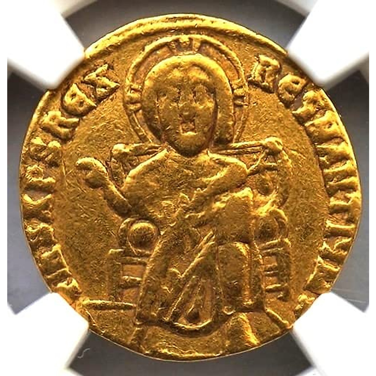 TR 868-886 AD Byzantine Empire under Emperors Basil I and Constantine, Authenticated Medieval Gold Coin of the Middle Ages Solidus Choice Fine NGC