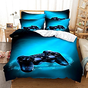 3D Game Joystick Home Textile Duvet Cover Sets for Girl Boy Child Adult 3Pcs-1 Duvet Cover with 2 Pillow Shams (Joystick3, Queen (90'' x 90''))