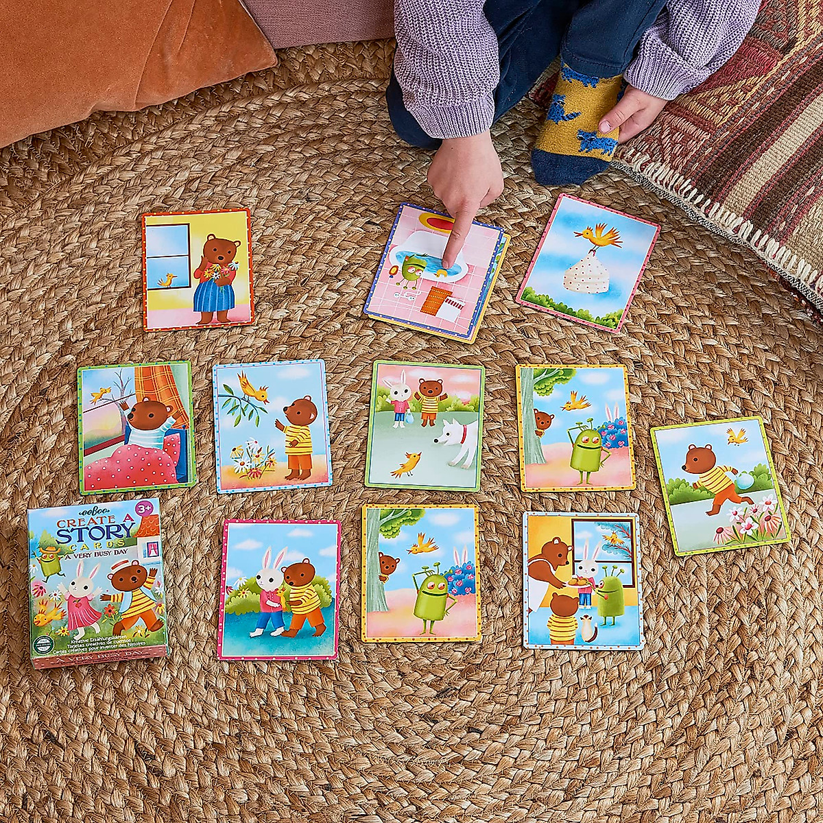 eeBoo A Very Busy Day Create a Story Pre-Literacy Cards/Ages 3+ (TSVBD)