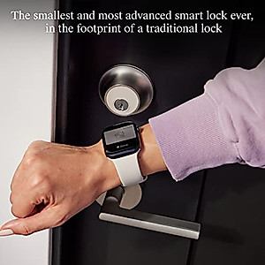 Level Lock+ Smart Lock with Apple Home Keys - Smart Deadbolt for Keyless Entry Plus Key Card or App, Bluetooth Enabled Lock Works with Apple HomeKit, Satin Nickel