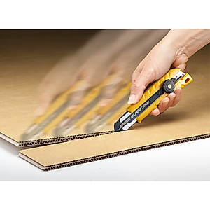 OLFA 18mm Heavy-Duty Utility Knife (L-1) - Multi-Purpose Custom Cutting Depth Utility Knife w/Ergonomic Grip Handle & Snap-Off Blade, Replacement Blades: Any OLFA 18mm Blade