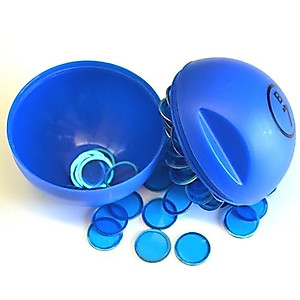 Blue Bingo Ball Magnet With 100 Magnetic Chips (Item No. 53492)