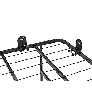 DiaOutro Bed Frame Non Slip Mattress Gaskets, 6 PCS Mattress Retainer Keep Mattress in Place for a Great Sleep, Adjustable Anti-Slip Baffle Fit for Most Metal Bed Frames, Black