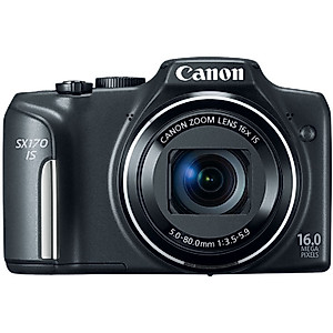 Canon PowerShot SX170 IS 16.0 MP Digital Camera, Black (discontinued by manufacturer)