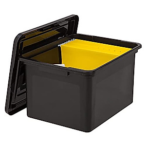 Office Depot® Brand Letter And Legal File Tote, 18"L x 14 1/4"W x 10 7/8"H, 30% Recycled, Black
