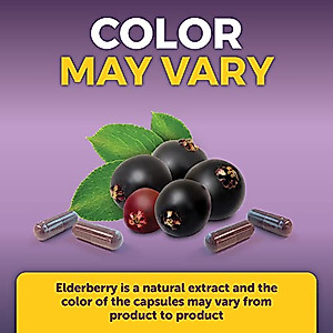 Viva Naturals Sambucus Elderberry with Zinc and Vitamin C for Adults, Vitamin D3 5000 IU and Ginger - Immune Support Supplement, 2 Months’ Supply - Black Dried Elderberry Capsules for Adults