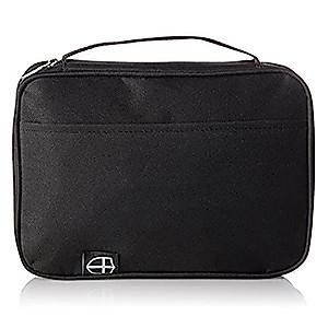 G.T. Luscombe Company, Inc. Armor of God Bible Cover & Book Cover | Oxford Cloth with Handle & Cross Emblem Zipper-Pull | 4 Pen Loops Inside Cover | Outside Pocket | Black Extra Large 10 x 7.25 x 2"