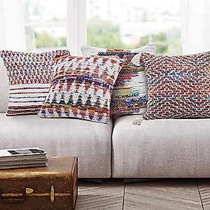 LR Home Callie Pillow, 20" x 20", Multi/White
