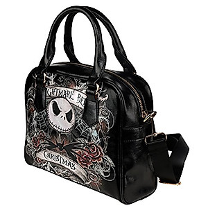 Women Shoulder Handbag Crossbody Bags with The Nigntmare Before Christamas Jack Pattern