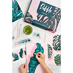 Dabble™ Premium Paint by Numbers Kit for Adults Beginners, Quality Painting by Numbers for Adults on Canvas Frame, Flowers, Plants, Gift - Plant Life