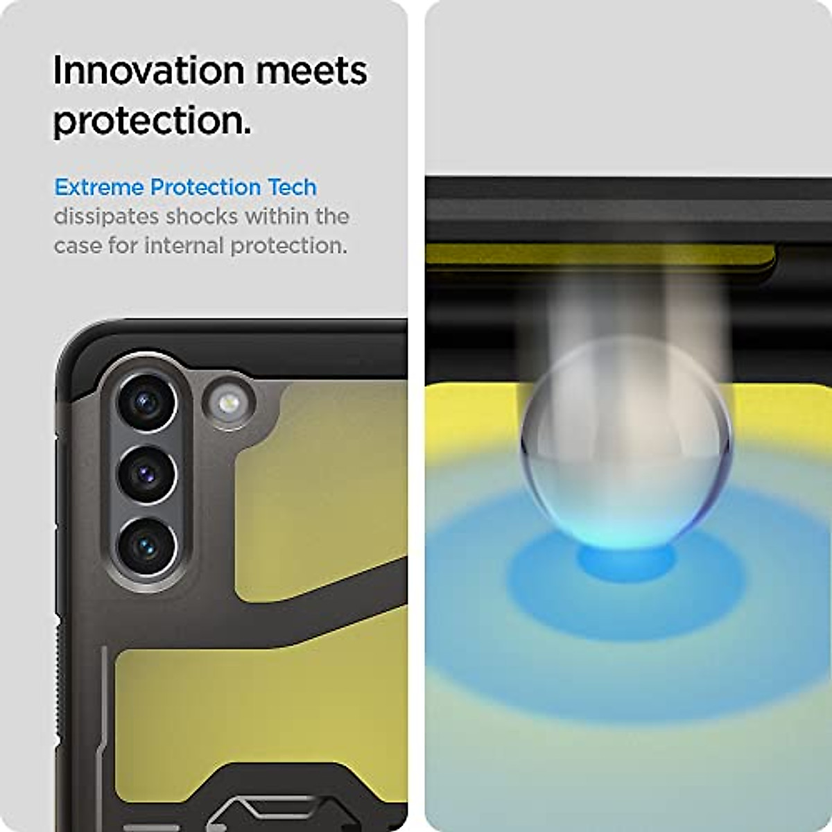Spigen Tough Armor [Extreme Protection Tech] Designed for Galaxy S21 Case (2021) - Gunmetal