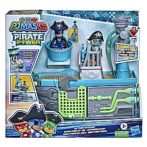 PJ Masks Sky Pirate Battleship Preschool Toy, Vehicle Playset with 2 Action Figures for Kids Ages 3 and Up Multicolor F36655L0