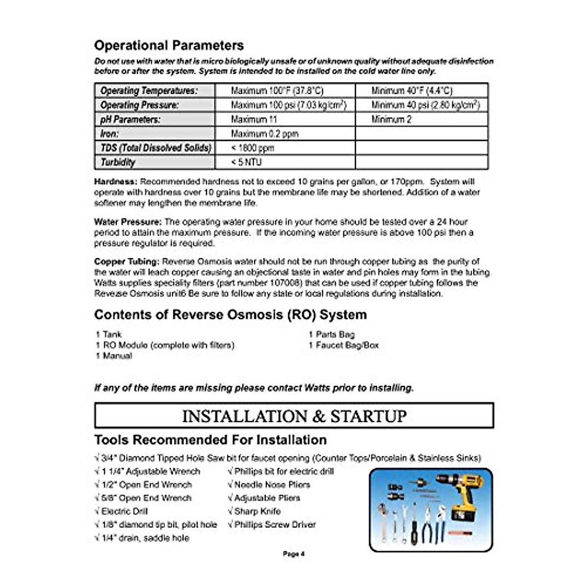 Watts Premier Six Stage Reverse Osmosis System, 521934