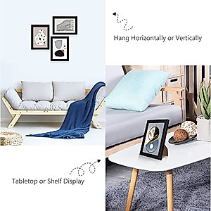 Joyberg 2 Pack 5x7 Picture Frame, Picture Frame Black, Plastic 5x7 Frame for Tabletop Display, Photo Frame with Clear Plexiglass for Vertical or Horizontal Display