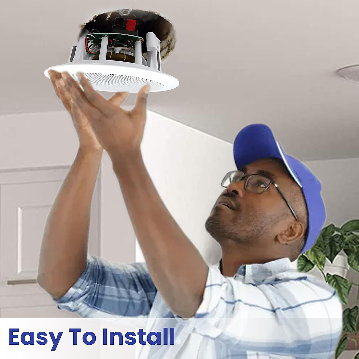 Home Theater System Kit 1000 Watts Professional Home Stereo Receiver with (Qty 4) 5.25” 175 Watts in-Wall in-Ceiling Speakers & Remote Control - Perfect for Home/Office/Bar by Technical Pro