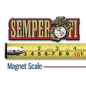 Semper Fi U.S. Marine Corps Magnet by Classic Magnets, Collectible Souvenirs Made in The USA