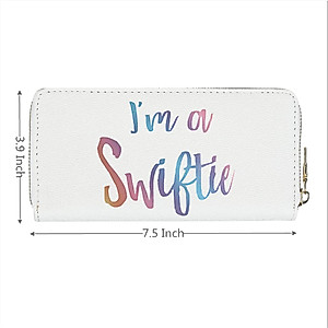 XYZONE I'm a Swiftie Wallet Taylor Team Wallets PU Leather Zip Around Purse for TS Fans Gift Music Lover Merchandise