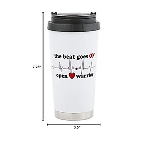 CafePress Open Heart Warrior Stainless Steel Travel Mug 20 oz. Insulated Stainless Steel Coffee Tumbler