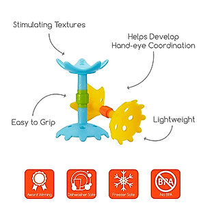 Innobaby Original Teethin' Smart EZ Grip Star Teether and Sensory Toy for Babies and Toddlers. BPA Free Teether