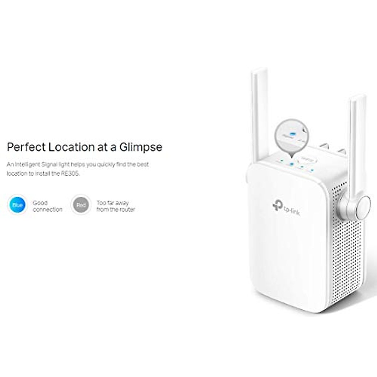 tp-link | AC1200 Wifi Extender | Up to 1200Mbps | Dual Band Range Extender, Extends Internet Wifi to Smart Home & Alexa Devices (RE305) (Renewed)