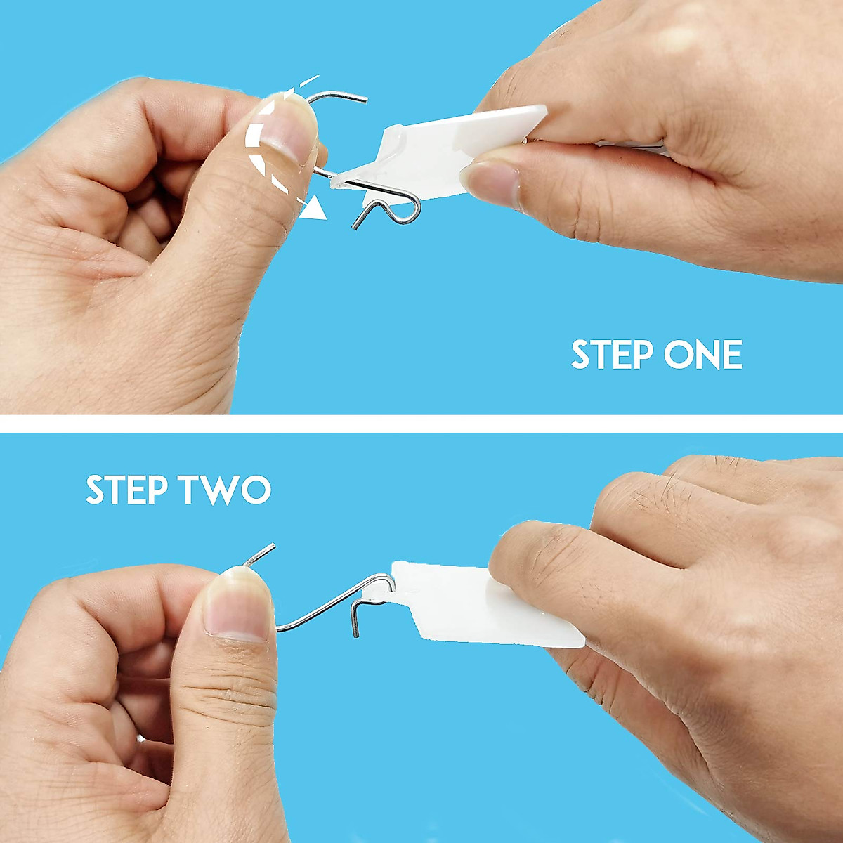 10 Pieces Station Hanging Merchandise Strips with Hooks, Display Merchandise Strips for Retail Display with Label Header