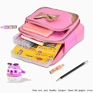 Suerico Suerico Cute Durable Waterproof Toddler Preschool Bag Kindergarten Kids Backpack for Girls (Pink)