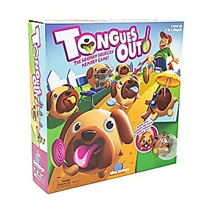 BLUE ORANGE GAMES Tongues Out! The Squishy, Squeezy Preschool and Children Game - Educational Puppy Fidget Memory Color Matching Fun 2-4 Players for Ages 4+
