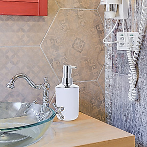 Beaupretty Foaming Soap Dispenser Vanity Countertop Accessory 1 Set Bathroom Set Dressing Table White Plating Soap Apothecary Storage Jar Toilet