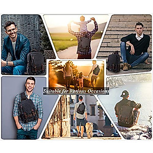 Leaper Canvas Messenger Bag Sling Bag Cross Body Bag Shoulder Bag Gray, L