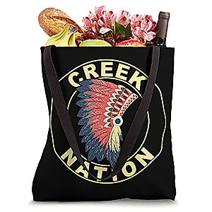 Creek Nation Proud Native American Headdress Creek Tribe Tote Bag
