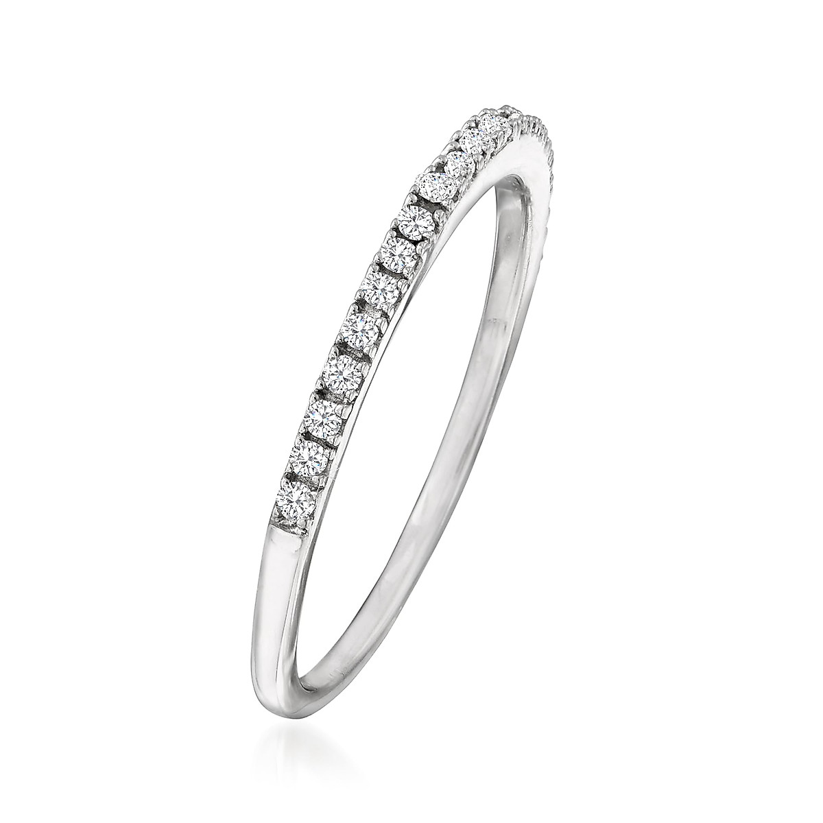 Ross-Simons RS Pure 0.15 ct. t.w. Diamond Ring in Sterling Silver. Size 5
