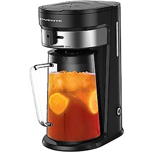OVENTE 3-Quart Iced Tea and Coffee Maker with Strength Selector & Infuser Chamber - Perfect for Iced Coffee, Latte, Tea, Lemonade, Flavored Water, Black CMT215B