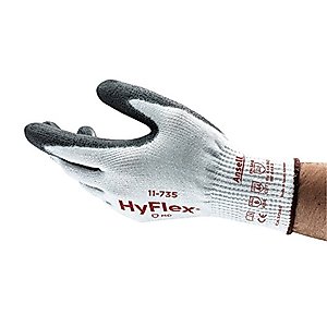 HyFlex 11-735 Cut Protection Gloves -Medium Duty, High Cut Resistance, Size X Large (pack of 12)
