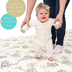 JumpOff Jo - Large Waterproof Foam Padded Play Mat for Infants, Babies, Toddlers, Play & Tummy Time, Foldable Activity Mat, 70 in. x 59 in. - Llama & Koala, Pack of 1