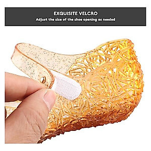 TANDEFLY Princess Girls Sandals Jelly Mary Jane Flats Shoes Dress Up Dance Party Cosplay Shoes for Kids Toddler Pink