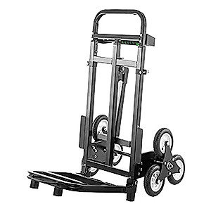 Gakee Stair Dolly 460LBS Weight Capacity, Stair Climber Dolly Height Adjustable Handle with 6 Wheels Heavy Duty Foldable Stair Climber Cart (460 LBS)