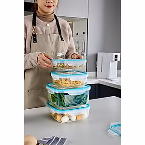 32 Airtight Food Storage Containers set, Freezer Safe, BPA-Free, Leakproof and Microwave/Dishwasher Safe Plastic Pantry Kitchen and Meal Prep Containers, Ideal for Lunch, Leftovers and Kitchen Storage