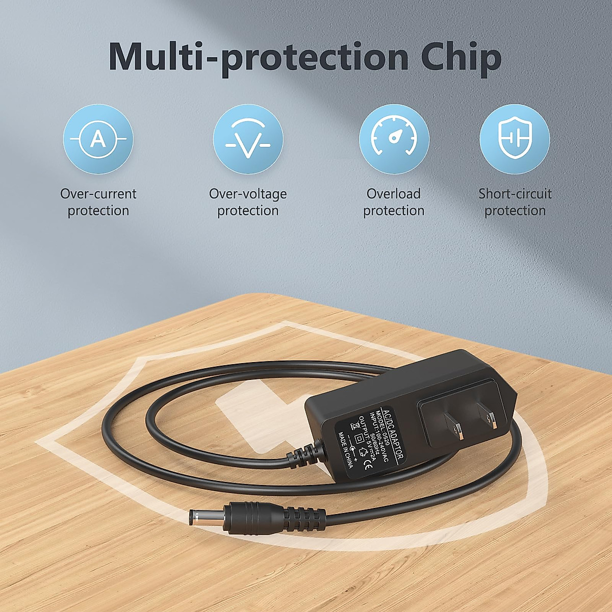 Waysse 5V 2A Power Adapter, 5V 2A Power Supply Adapter, 5V 2A AC Adapter 100V-240V AC Power Adapter Wall Charger for TV Box, Camera, Speaker,Router & More DC 5V Devices