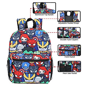 Marvel Kawaii Avengers Superheroes Boy's 16 Inch Lightweight Backpack (Superheroes Kawaii)