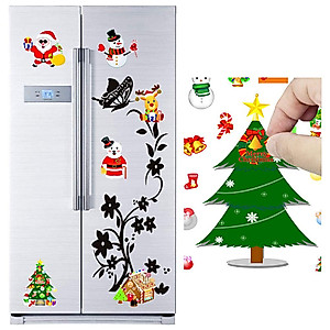 Make Your Own Christmas Stickers for Kids Christmas Make a Face Stickers Kids Arts Crafts Adhesive Sticker Decals Holiday Party Decorative Gifts Christmas Stocking Stuffers 24 Packs (Christmas)