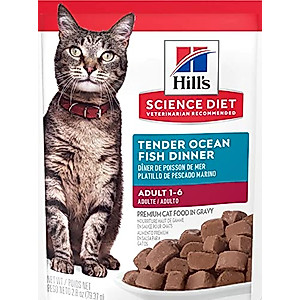 Shadowlish Hill's Science Diet Adult Cat Food Bundle with a Reusable Container of Catnip (Tender Ocean Fish Dinner)