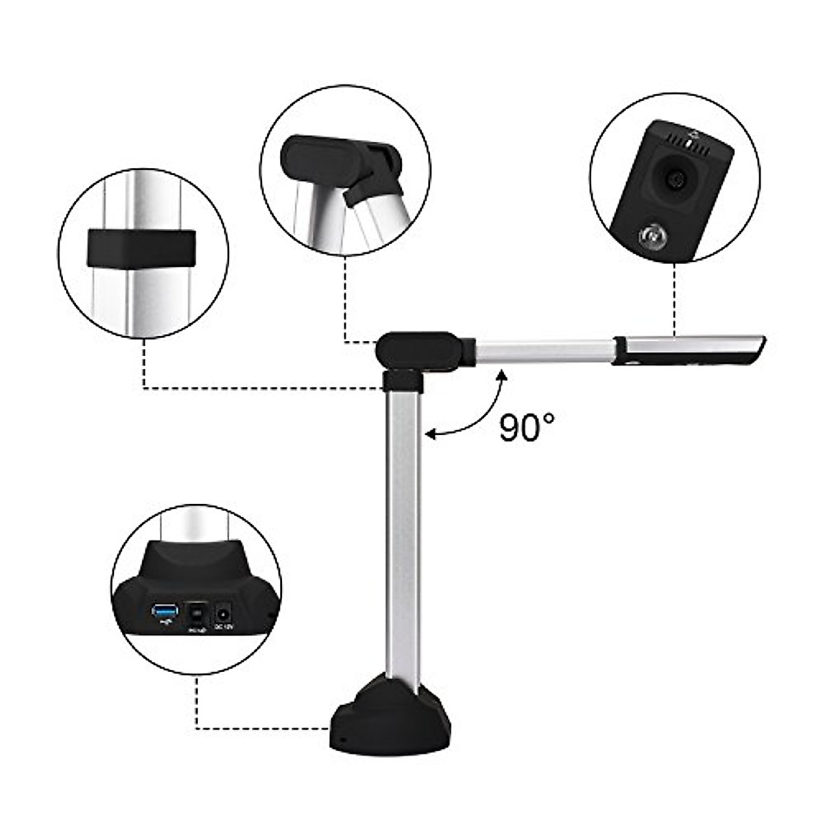 eloam S1800A2AF Document Camera with HD CMOS Sensor and OCR Function Time Shooting for Office, Classrooms, Labs, Meeting Room Shooting for Office, Classrooms, Labs, Meeting Room