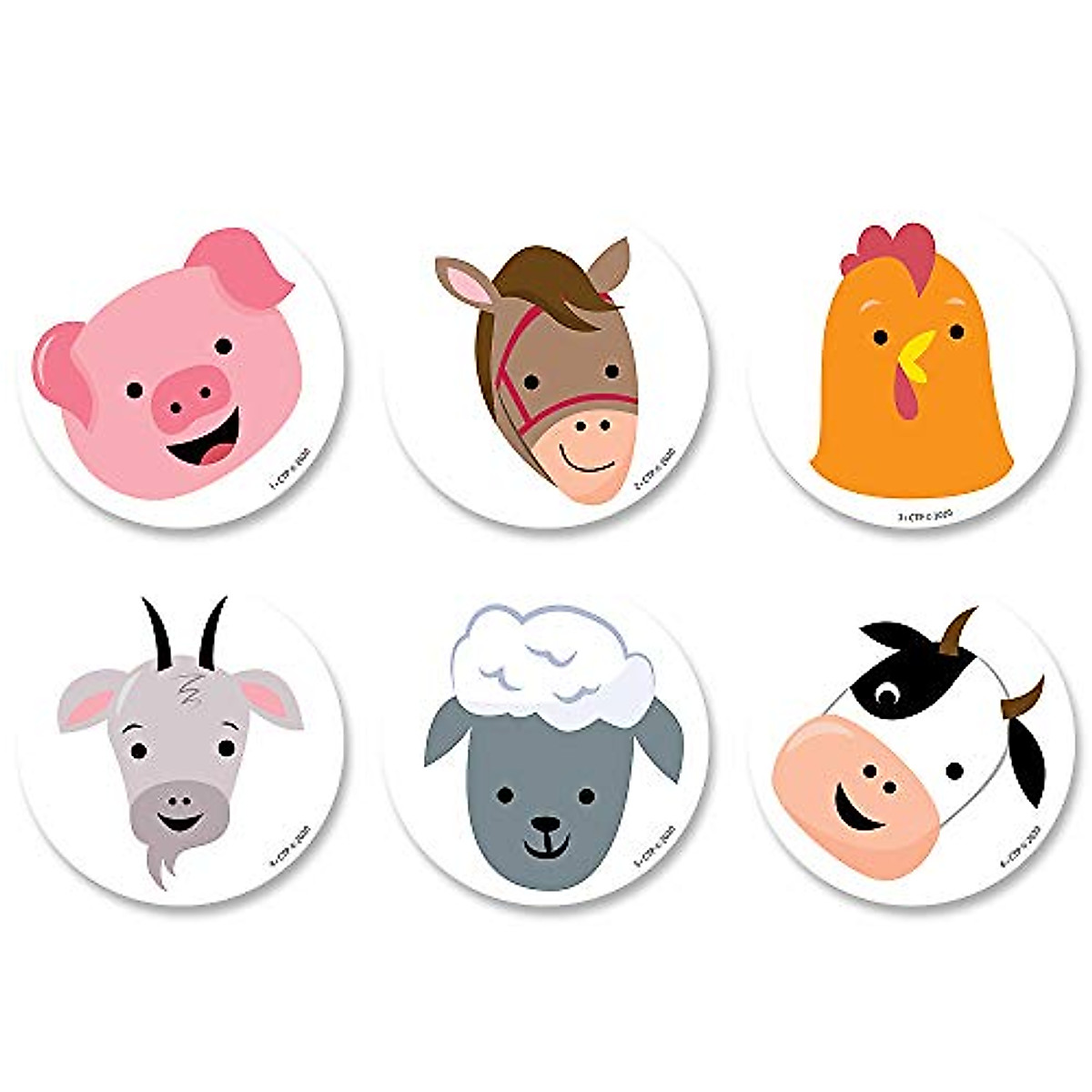 Creative Teaching Press Farm Friends Farm Faces 3" Designer Cut-Outs (10233)