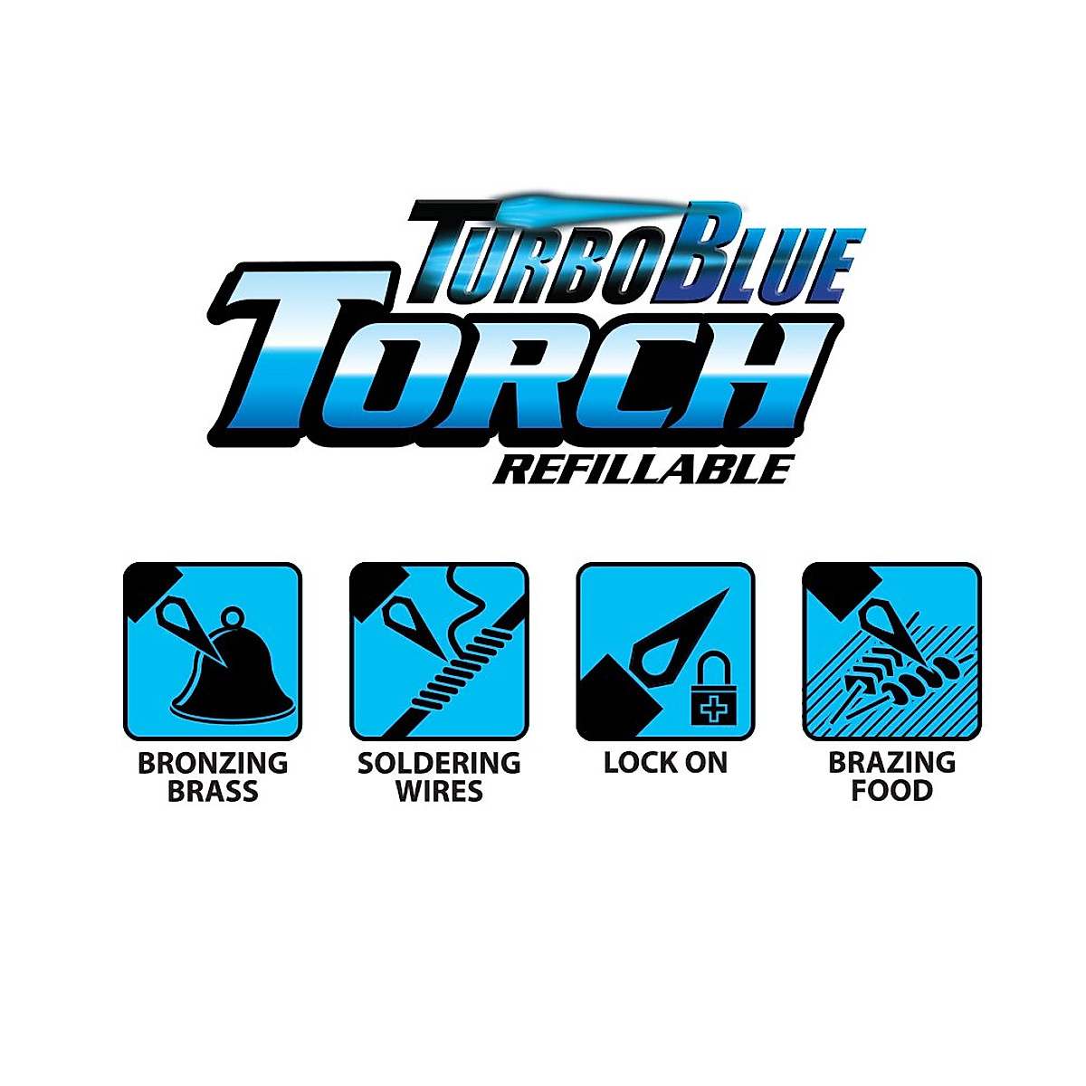 Turbo Blue XXL Jet Flame Refillable Torch Lighter with Powerful Windproof Flame (1)