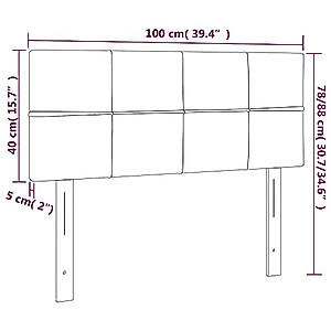 MSLAONXC Headboard,Dorm Headboard,Farmhouse Headboard,Bedroom Furniture,Comfortable Headboard,Soft Headboard,for Lounge,Office,Apartment,Guest Room,RV,Light Gray 39.4"x2"x30.7"/34.6" Fabric